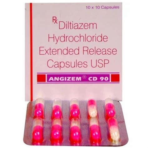 Angizem Diltiazem Hydrochloride Extended Release Capsules Usp At Rs 107 26 Box In Nagpur