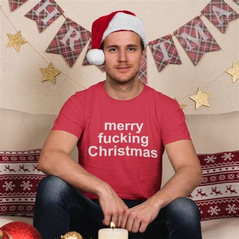 Merry Fucking Christmas Offensive Christmas Tshirt Etsy