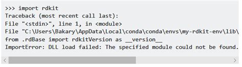 Anaconda下安装rdkit，运行时出现“importerror Dll Load Failed”为什么anaconda中安装了