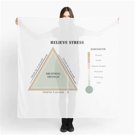 The Breathing Triangle A Visual Guide To Relaxation Poster By Ikibea1 Redbubble