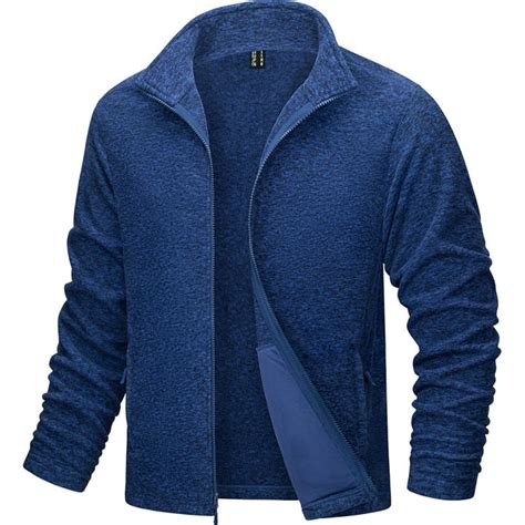 Chaqueta De Forro Polar Magcomsen Para Hombres Con Cremallera Completa