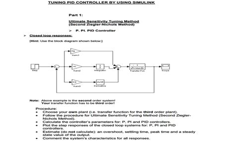 Solved Tuning Pid Controller By Using Simulink Part 1 Ultimate Sensitivity Tuning Method