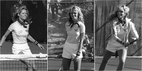 Farrah Fawcett Attending The Celebrity Battle Of The Sexes Tennis Tournament In Mission Viejo
