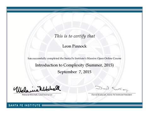 Certificate Intro To Complexity Pdf