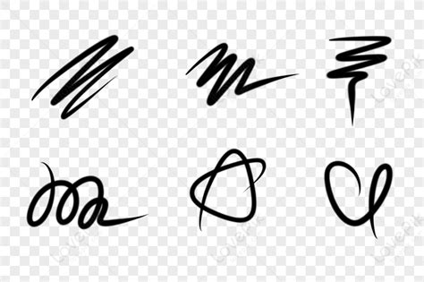 검은 펜 스트로크 Png 일러스트 무료 다운로드 Lovepik