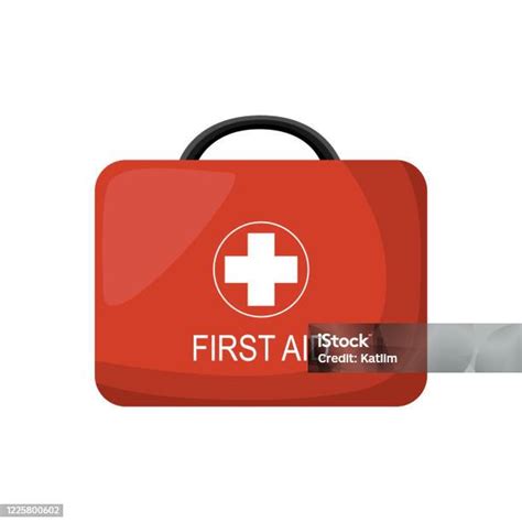 만화 빨간 의료 전나무 원조 키트 구급차 비상 상자 벡터 일러스트레이션 가위에 대한 스톡 벡터 아트 및 기타 이미지 가위 건강관리와 의술 구급 상자 Istock