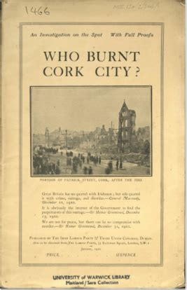 Mapping The Burning Of Cork 11 12 December 1920 University College Cork
