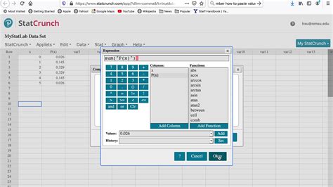 How To Find Standard Deviation Of Random Variable On Statcrunch At
