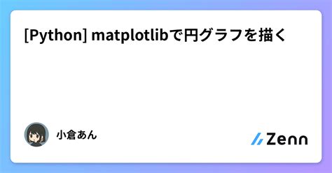 Python Matplotlibで円グラフを描く