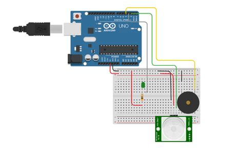 Circuit Design Sensor De Movimento Tinkercad