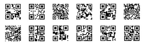 검은색 Qr 코드 아이콘 컬렉션 스캔 내 코드 템플릿 디지털 스캔 Qr 코드 Qr 코드 플 프리미엄 벡터