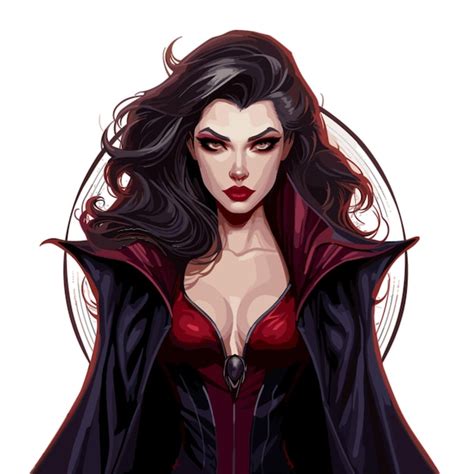Premium Vector Woman Vampire Vector On White Background