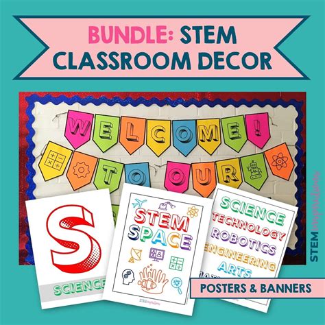 Stem Classroom Decor Bundle Posters Stem Bulletin Board Classroom Ideas Posters Steam Classroom