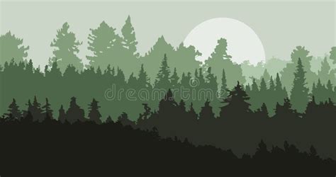 Animated Natural Green Gradient Forest And Trees Background With Moonlight Stock Footage Video