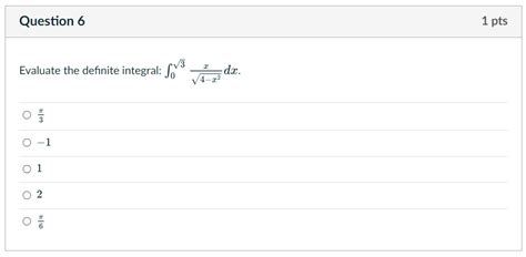 Question Evaluate The Definite Integral Chegg