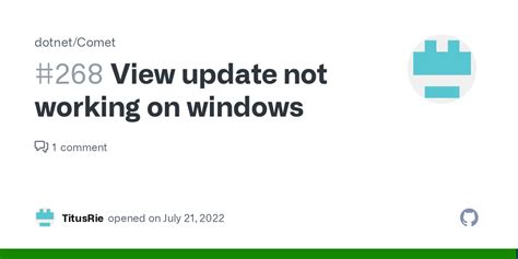 View Update Not Working On Windows · Issue 268 · Dotnetcomet · Github