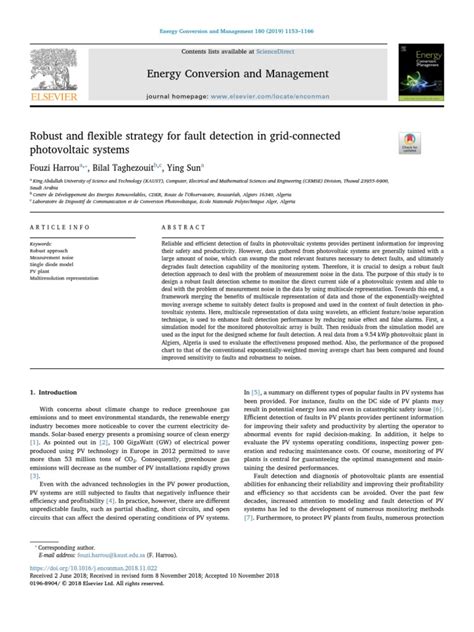 Robust And Flexible Strategy For Fault Detection In Grid Connected Pdf Computers