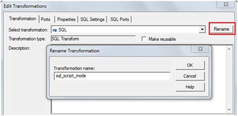 E Intransformation Tab Click On Rename Highlighted Above Which