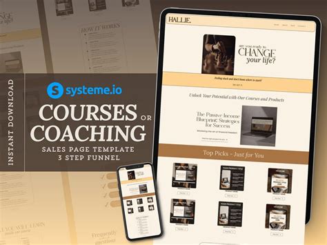 Systemeio Landing Page Website Template Systeme Io Sales Funnel For Digital Product Course
