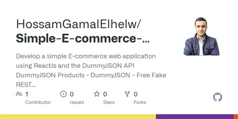 Github Hossamgamalelhelwsimple E Commerce Reactjs Develop A Simple