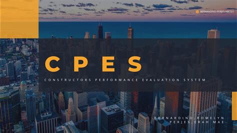 Constructors Performance Evaluation System Cpesbernardinoandperjesabe324 Youtube