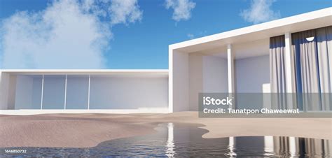 3d 렌더링 추상적인 초현실적인 파스텔 풍경 배경 건축 현대 건물과 기하학적 아치 복사 공간 푸른 하늘 흐린 미니멀리스트 장식 디자인이 있는 다채로운 모래 언덕 장면 0명에