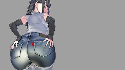 Looking At Viewer Ass Thick Ass Thighs The Gap Bent Over Namaniku