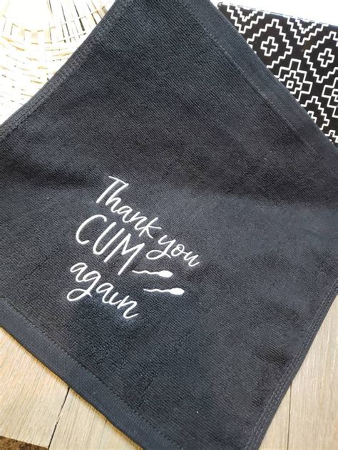 Thank You Cum Again 100 Cotton Clean Up Sex Towel Etsy