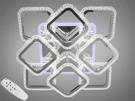 Стельова Led люстра з диммером та підсвічуванням 90w арт As8170 4 4hr Led 3color Dimmer