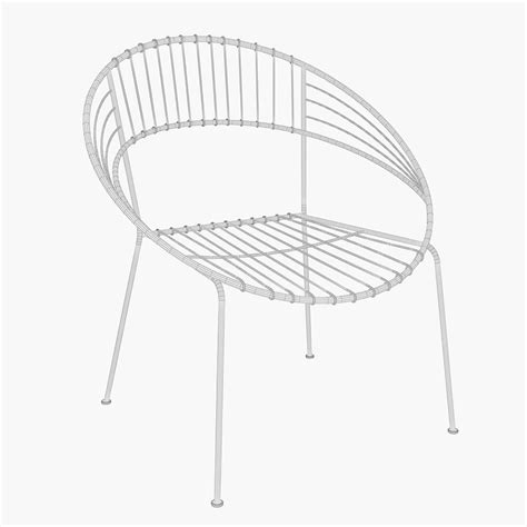 둥근 금속 의자 3d 모델 10 3ds Fbx Obj Max Free3d