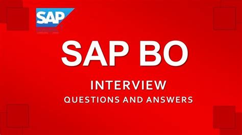 SAP BO Interview Questions Answers