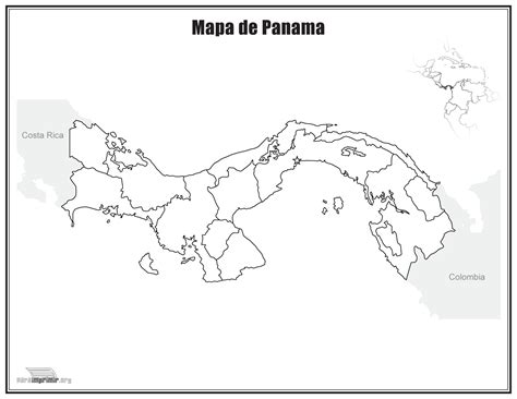 Mapa De Panamá Sin Nombres Para Imprimir