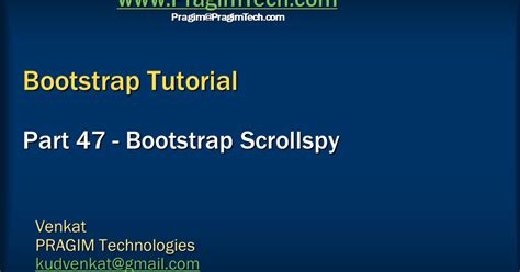 Sql Server Net And C Video Tutorial Bootstrap Scrollspy