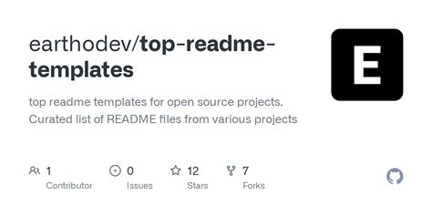Top Readme Templates README TEMPLATE LITE Md At Main Earthodev Top Readme Templates GitHub