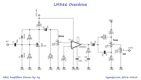 The Lm386 Overdrive Effect The Popular Audio Amplifier Chip As Guitar