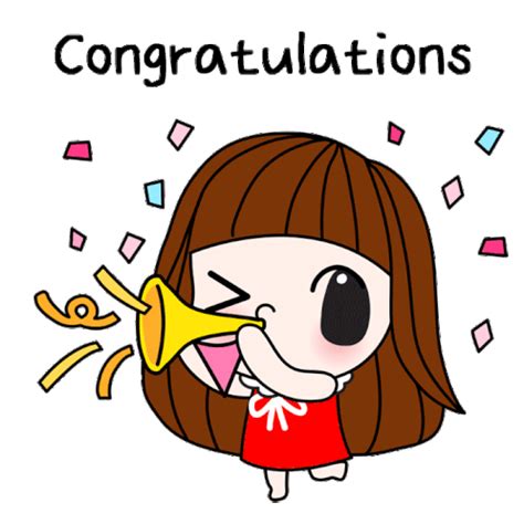 Girl Cute Sticker Girl Cute Congraturations Descubrir Y Compartir S