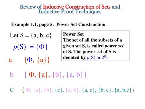 PPT Review Of Inductive Construction Of Sets And Inductive Proof Techniques PowerPoint