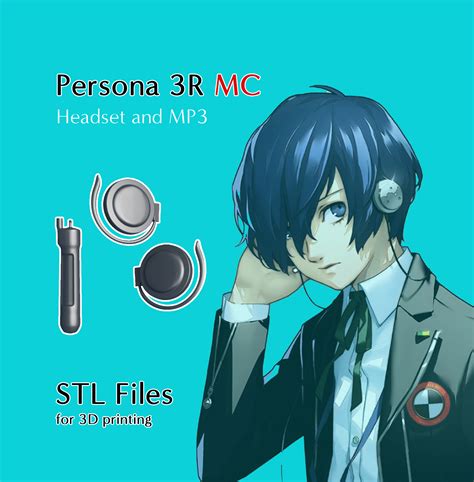 🔄 Makoto Yuki Protagonist Persona 3 Reload Mp3 Player Headset・ Stl