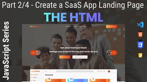 Part 2 4 The HTML Create An App SaaS Landing Page Using HTML