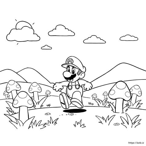 Halaman Mewarnai Super Mario