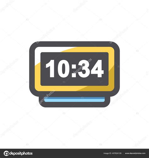 Reloj Digital Metal Vector Icono Ilustración De Dibujos 41 Off