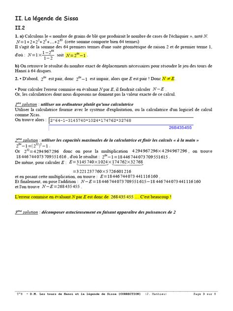 Légende De Sissa Correction Pdf