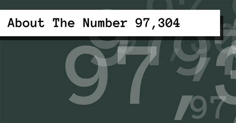 About The Number 97304