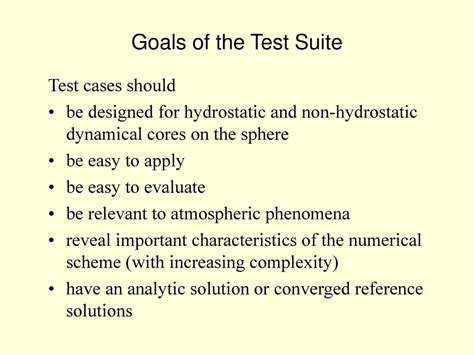 A Proposed Test Suite For Atmospheric Model Dynamical Cores Ppt Download