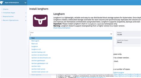 Apps Filter Charts In The Dropdown List In App S Installation Page Issue Rancher