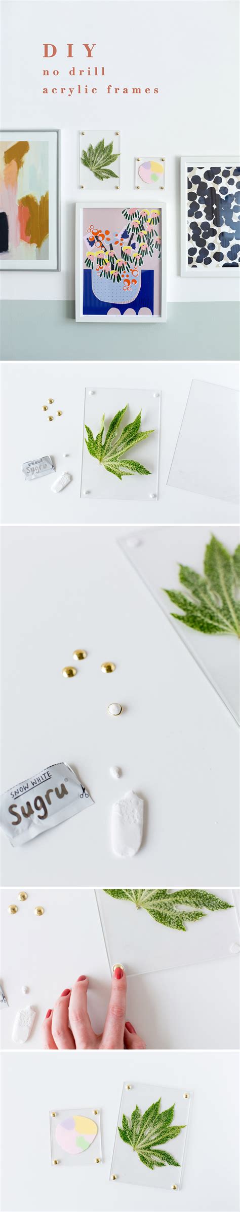 DIY No Drill Acrylic Picture Frames Fall For DIY