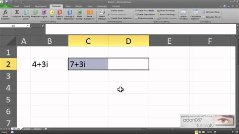 Excel Divide Two Complex Numbers In Excel Youtube