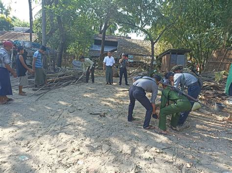 ဒေးဒရဲမြို့နယ်တွင် လေပြင်းတိုက်ခတ်မှုကြောင့် ပျက်စီးခဲ့သည့် ကျေးရွာမ