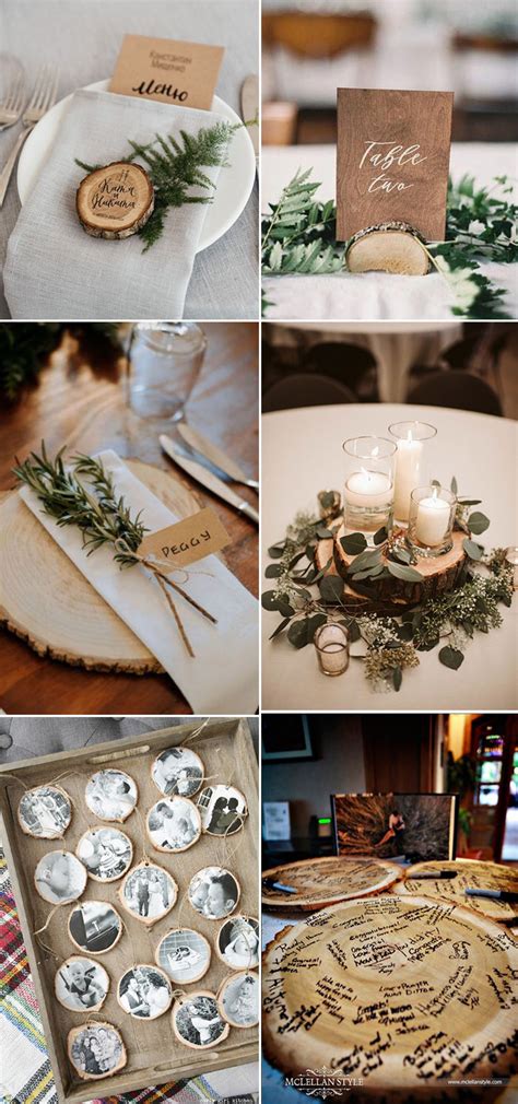 Wood Rustic Wedding Centerpieces 60 Photos