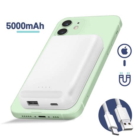 MagSafe Wireless Powerbank 5.000mAh QI-Technologie USB / USB-C Ports ...